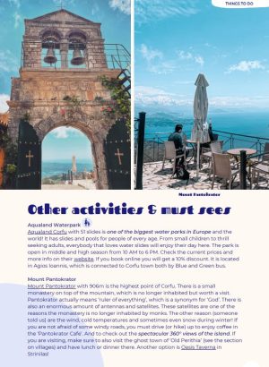 Corfu Island, Greece - Travel Guide (e-book) - Tzatchickie